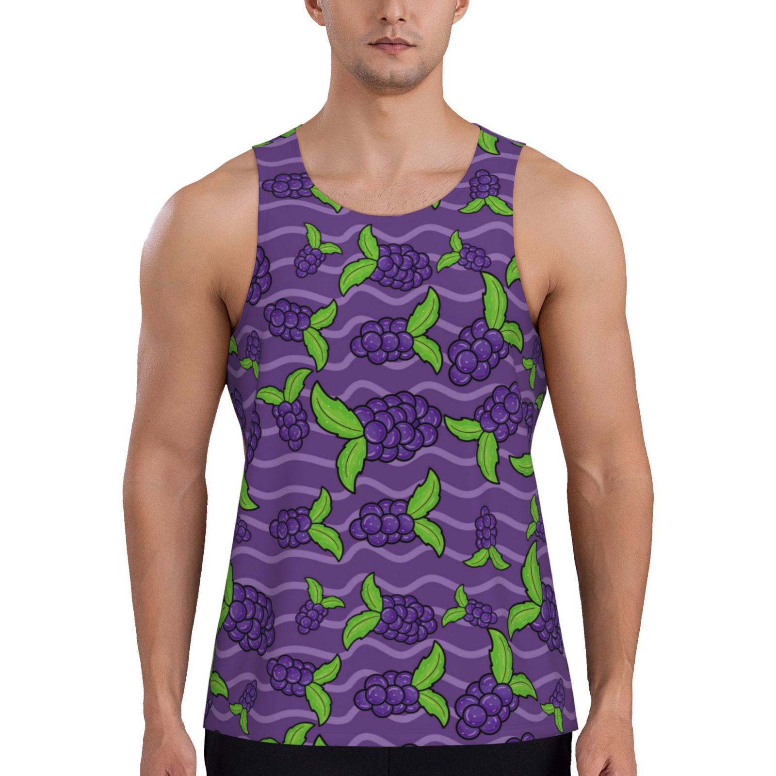 Workout Tank Tops for Men - Cute Grape Texture Quick Dry Muscle ...