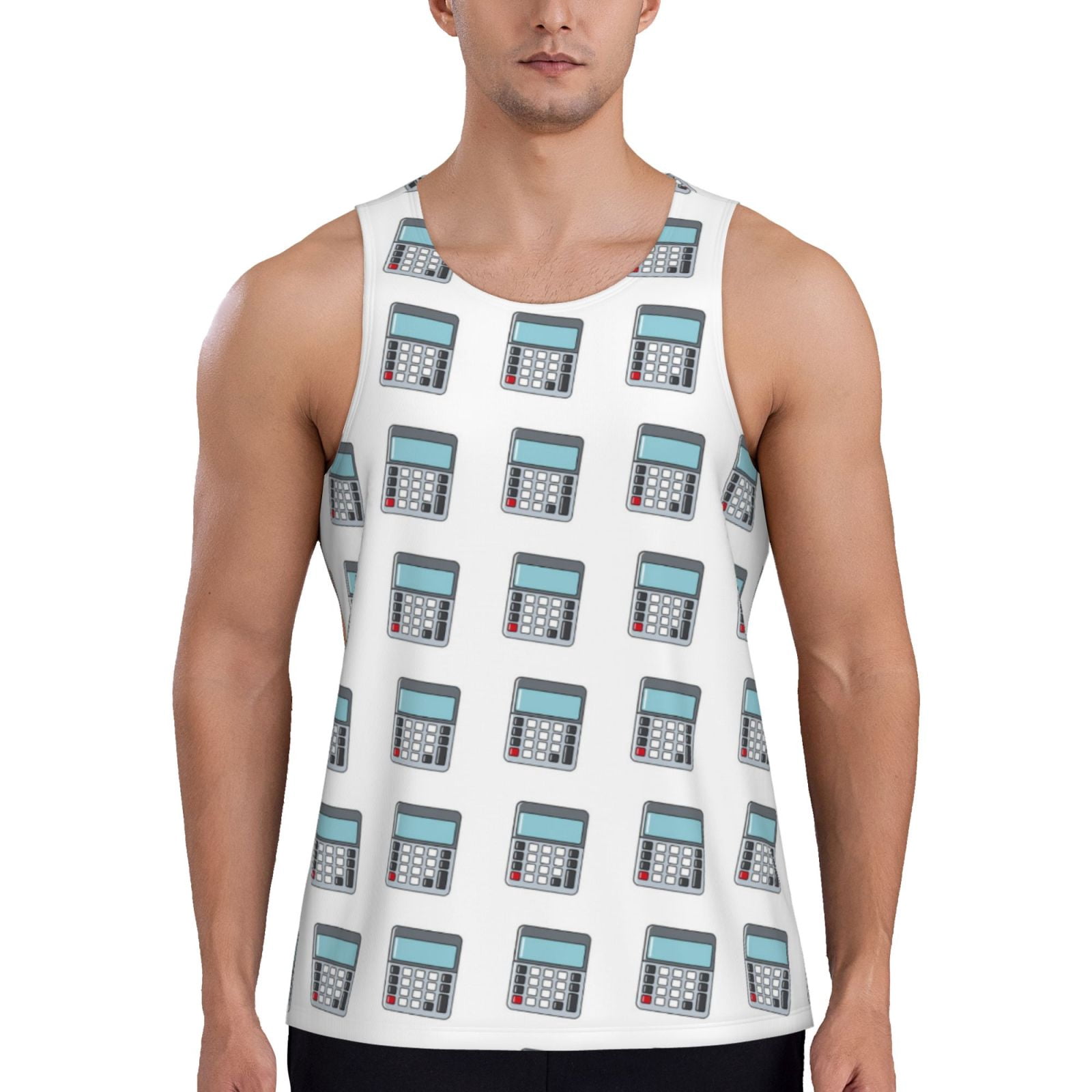 Workout Tank Tops for Men - Math Print Calculator Quick Dry Muscle ...