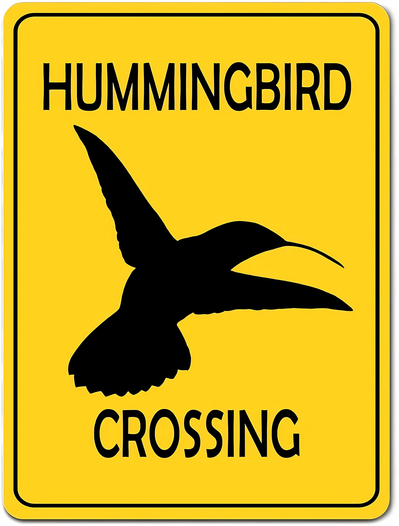 Workplace Hummingbird Warning Sign, 8"x12" Funny Private Property Sign ...