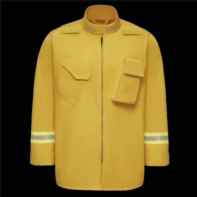 Workrite FR FW82YL-LG-0R Mens Relaxed Fit Wildland Jacket, Yellow ...