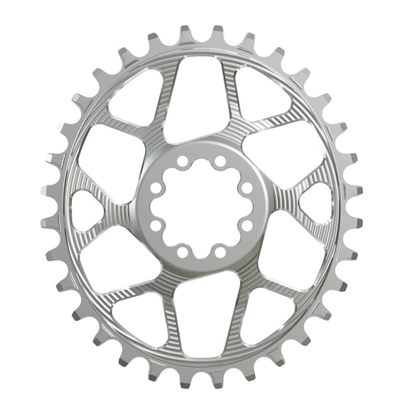 Works Components Oval Chainring, SRAM 8-Bolt, 32T, Boost 3mm, Slv ...