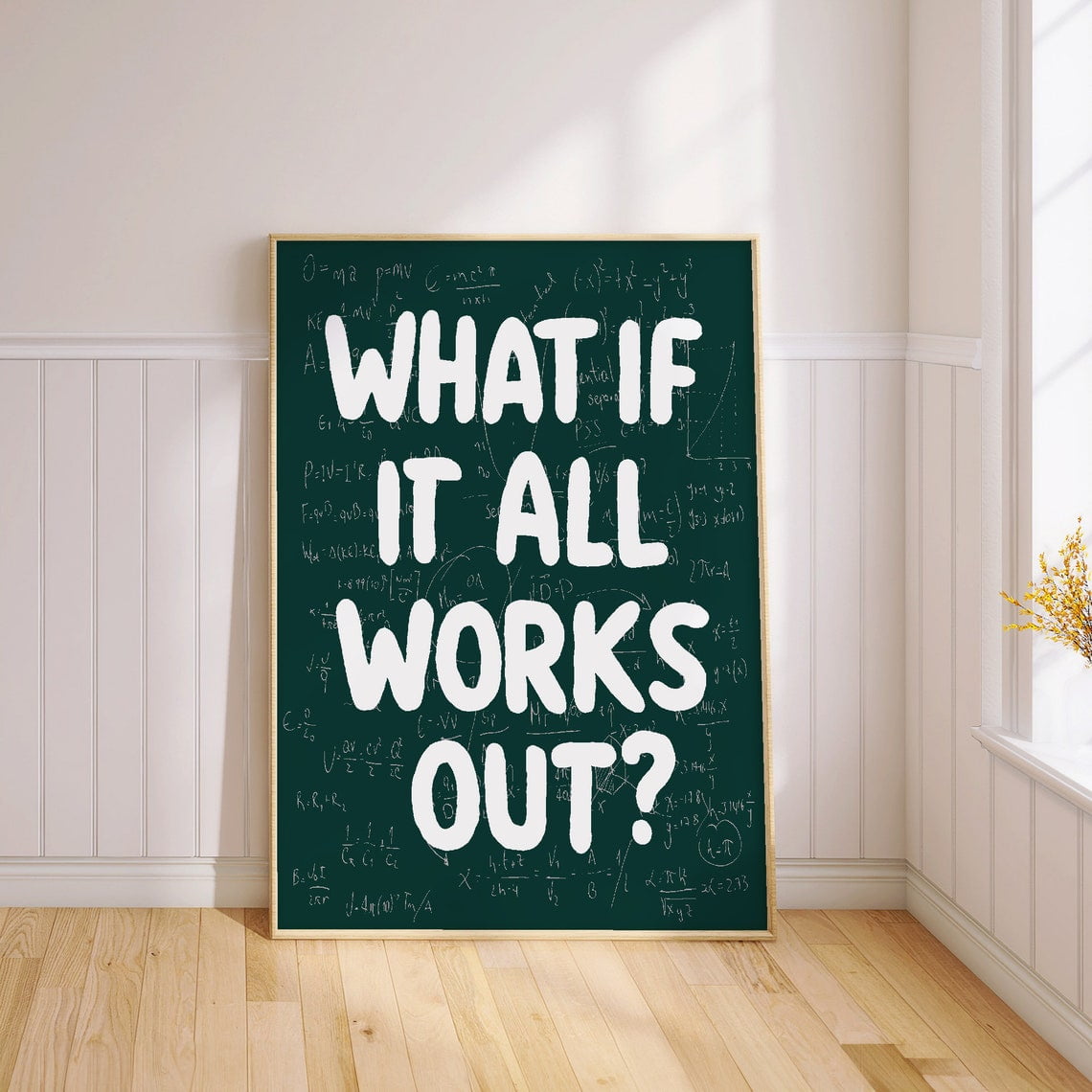 What If It All Works Out Inspirational Quote Print Motivational Wall Art Unique Home Decor Gift ...