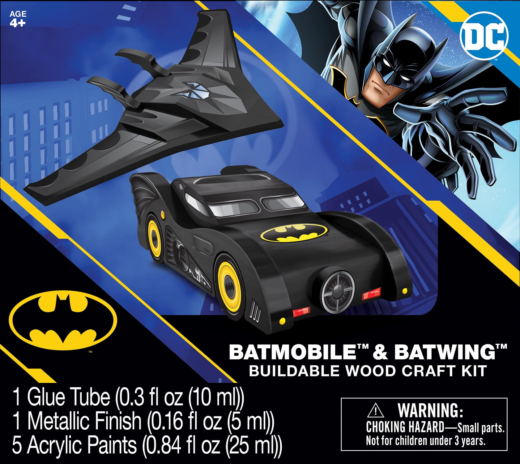Works of Ahhh Craft Set - Batman 2-pack Batmobile & Batwing Wood Craft ...