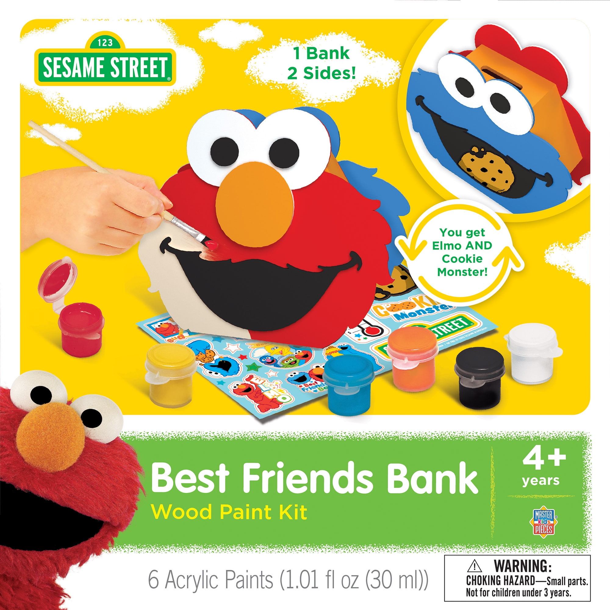 Works of Ahhh Craft Set - Sesame Street Best Friends Bank Wood Paint ...