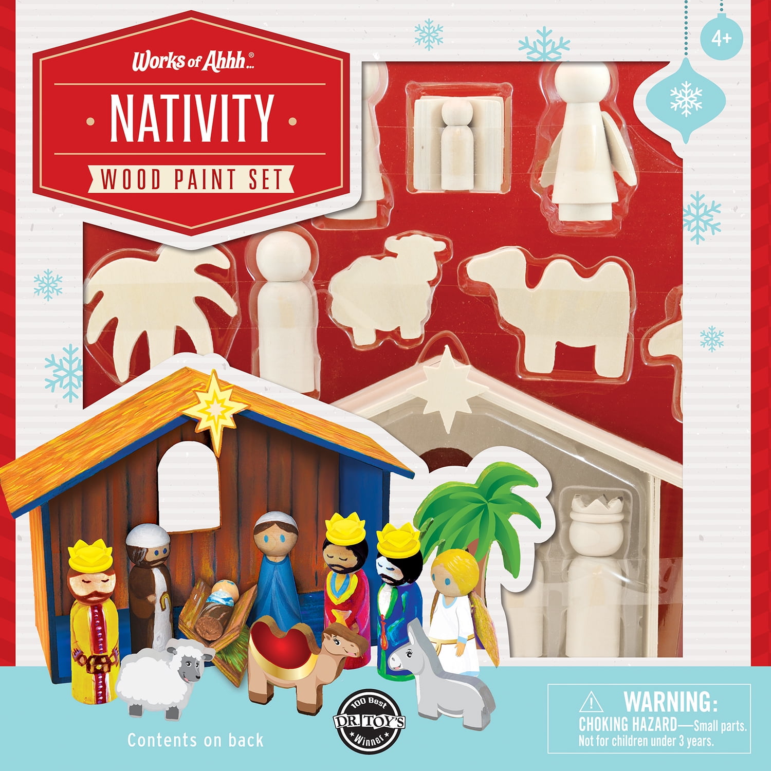 Works of Ahhh Wooden Christmas Nativity Craft Set - Kids Build & Paint ...