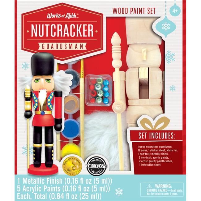 Works of Ahhh Holiday Craft Set - Nutcracker Guardsman Wood Paint Kit ...
