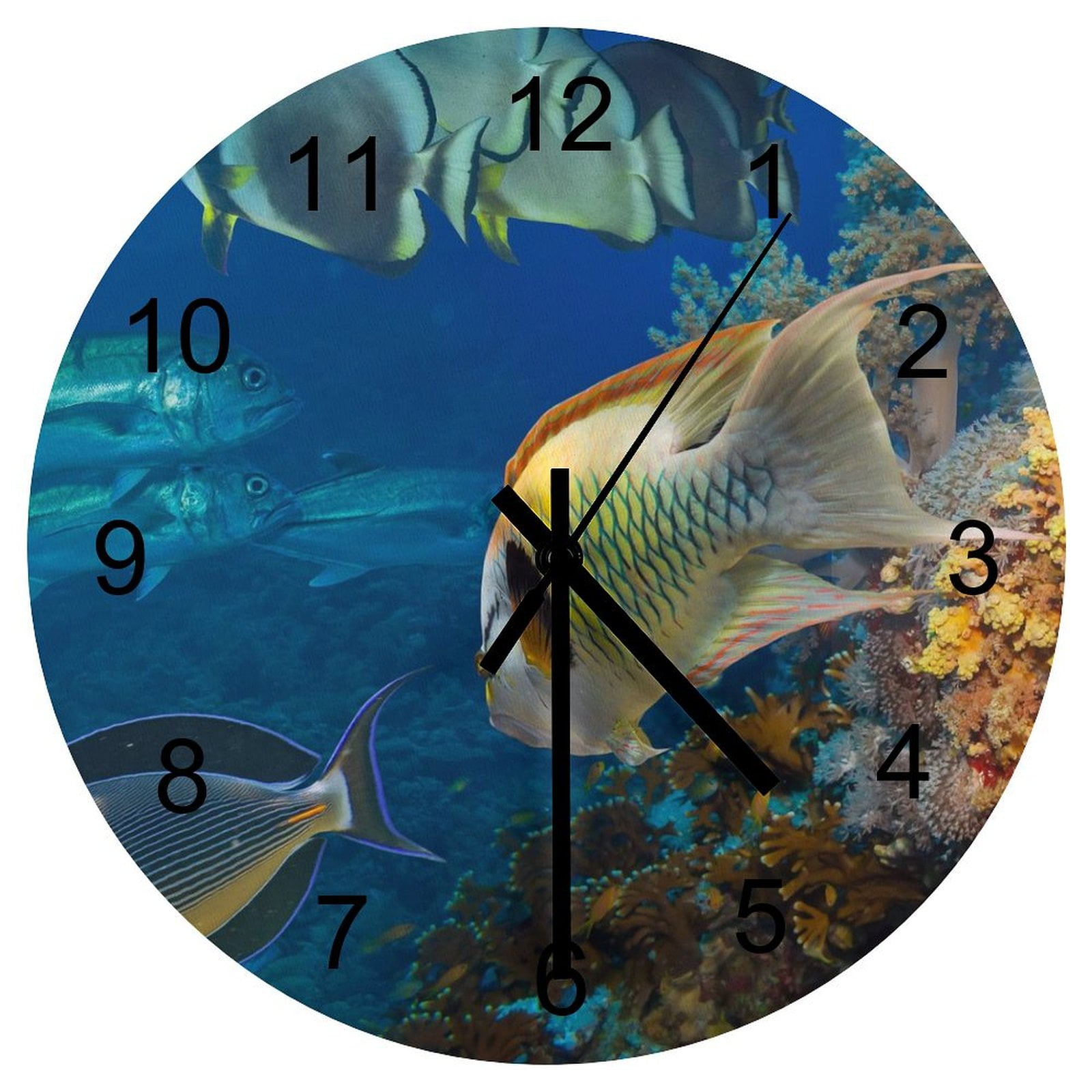 Workshop Wall Clock Ravishing underwater world Clocks 12 inch Silent ...
