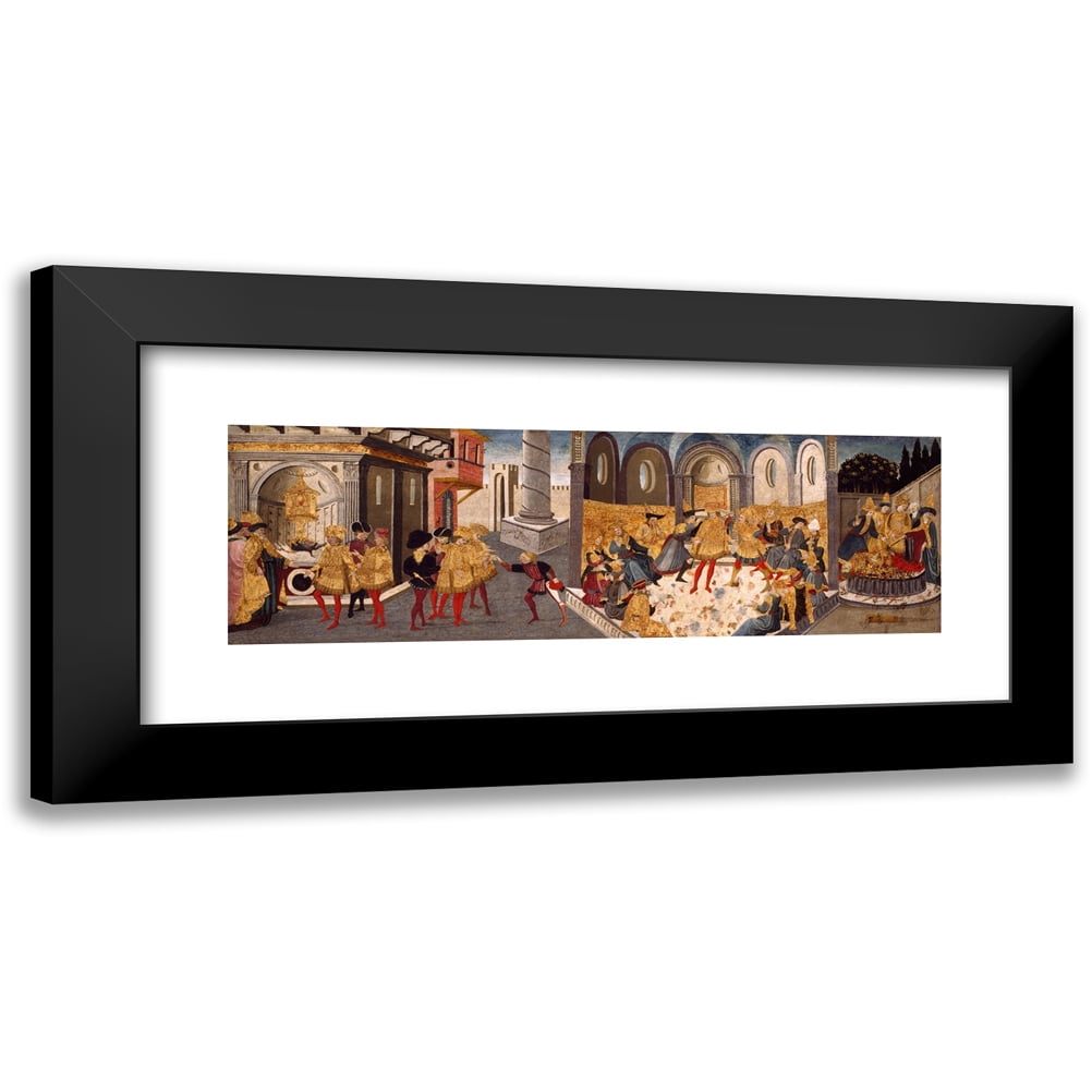 Workshop of Apollonio di Giovanni 14x7 Black Modern Framed Museum Art ...