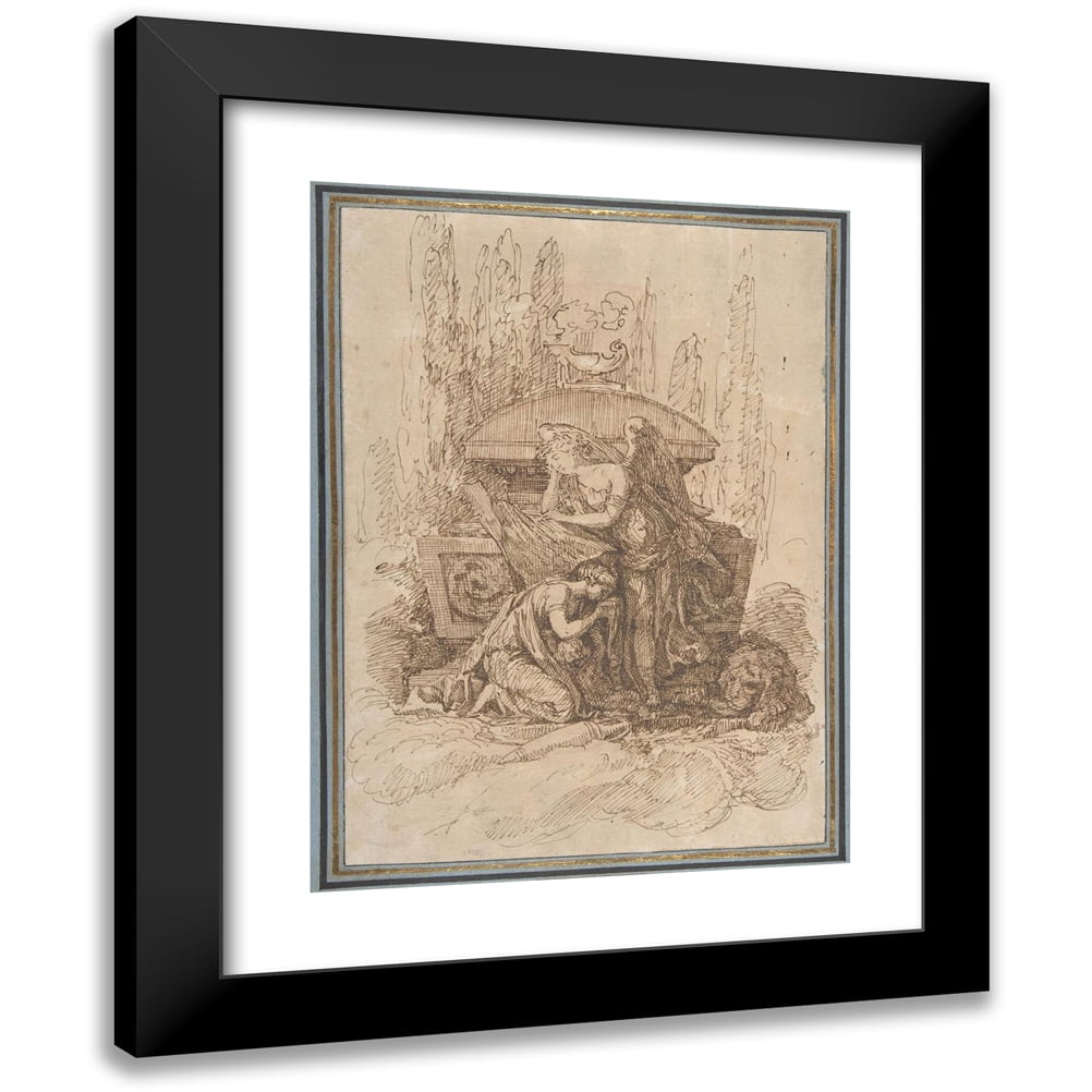 Workshop of Ennemond Alexandre Petitot 14x18 Black Modern Framed Museum ...