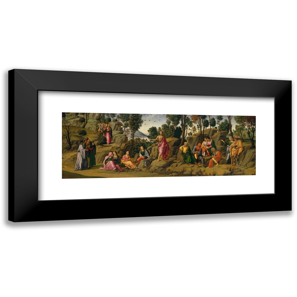 Workshop of Francesco Granacci 14x8 Black Modern Framed Museum Art ...