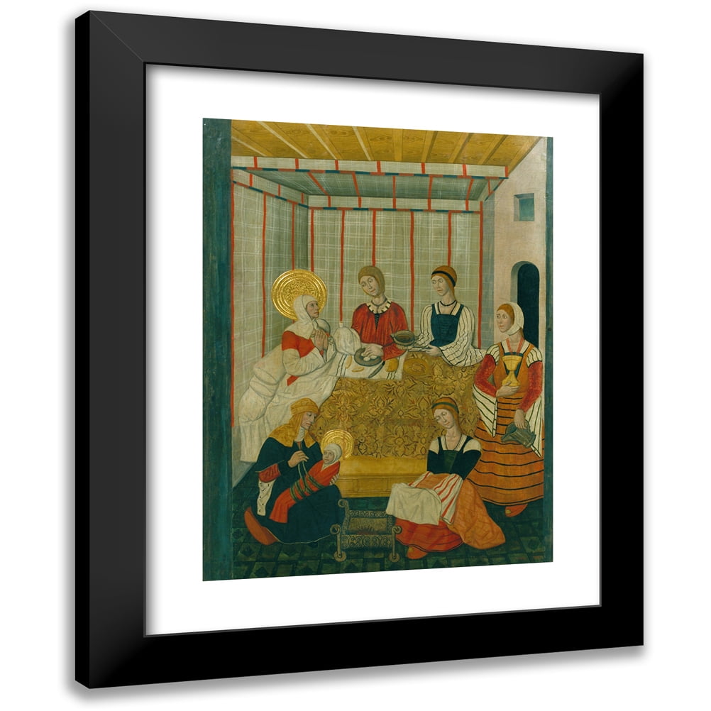 Workshop of Pedro García de Benabarre 14x18 Black Modern Framed Museum ...