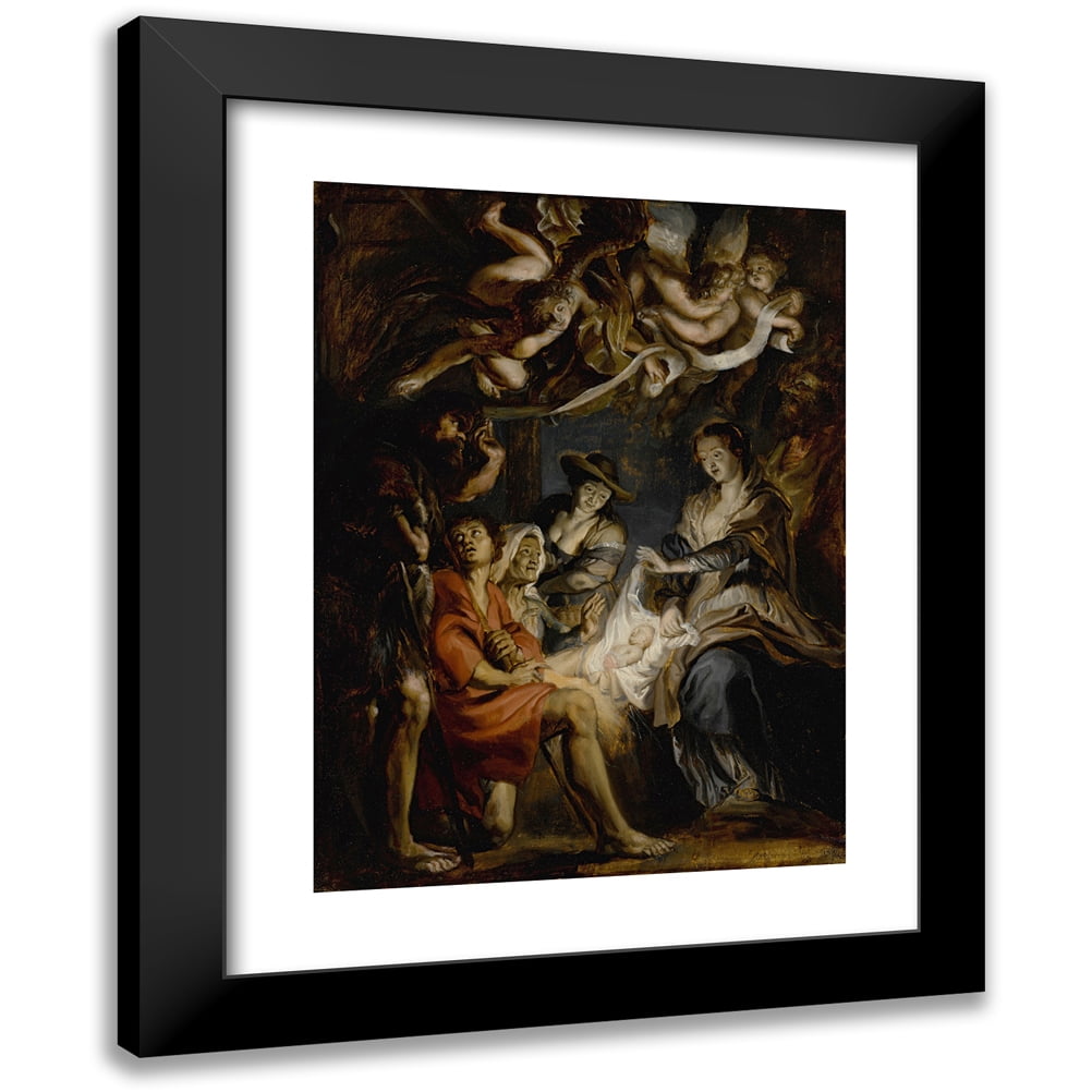 Workshop of Peter Paul Rubens 14x18 Black Modern Framed Museum Art Print Titled - The Adoration ...