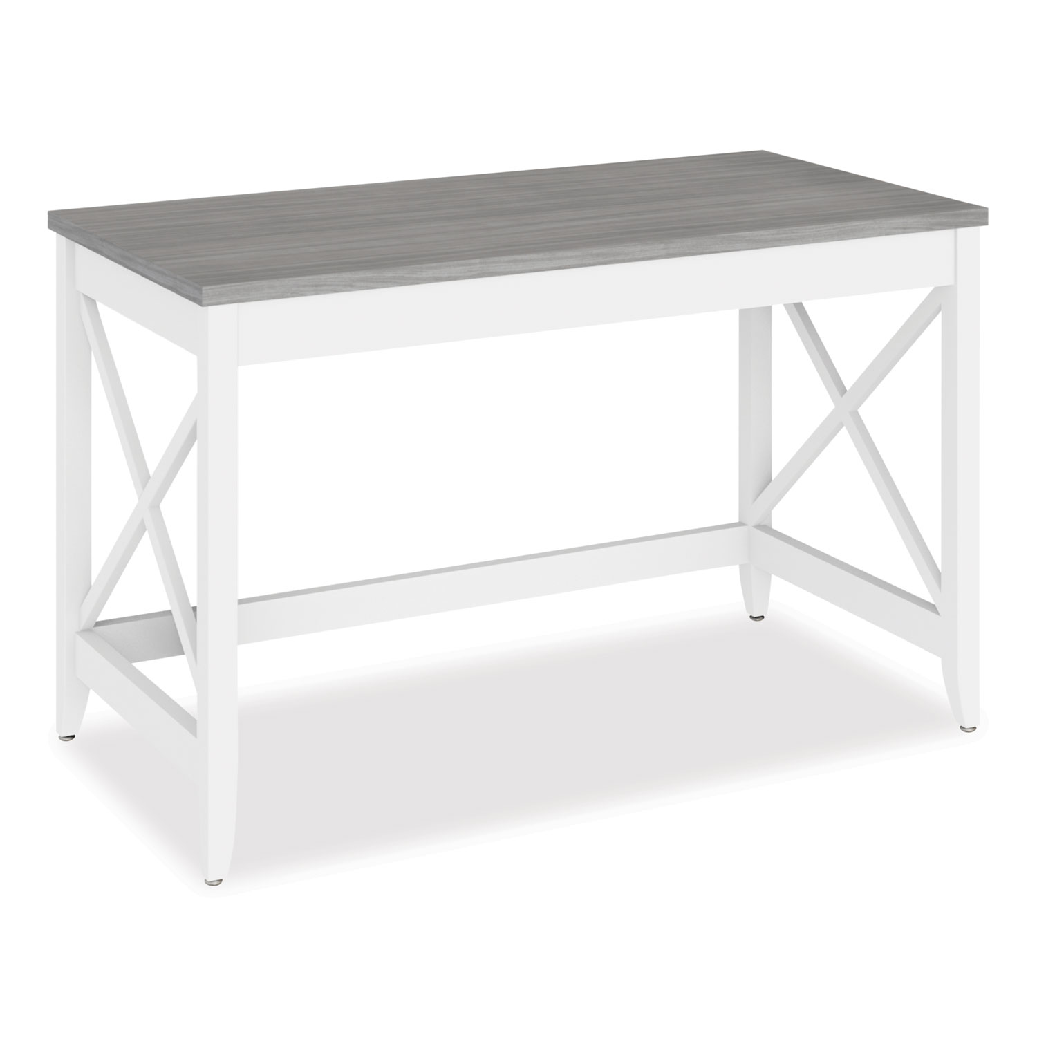 Workspace by Alera Farmhouse Writing Desk, 47.24 x 23.62 x 29.53, Gray ...