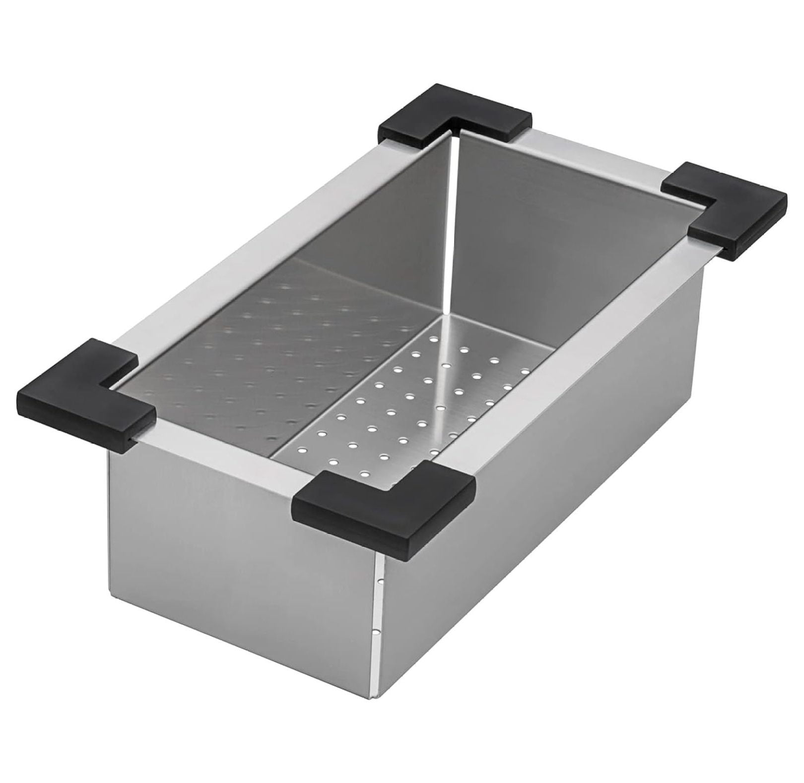 Workstation Sink Colander 17 inch Stainless Steel with Plastic Corners ...