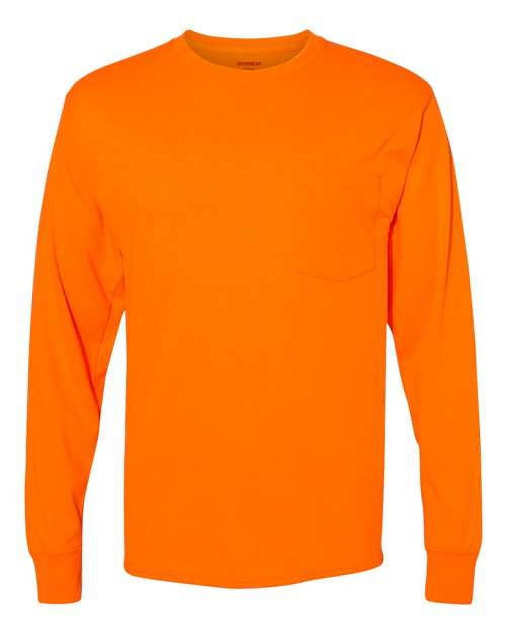Hanes Workwear Long Sleeve T-Shirt with Pocket, UPF 50+ Sun Protection ...