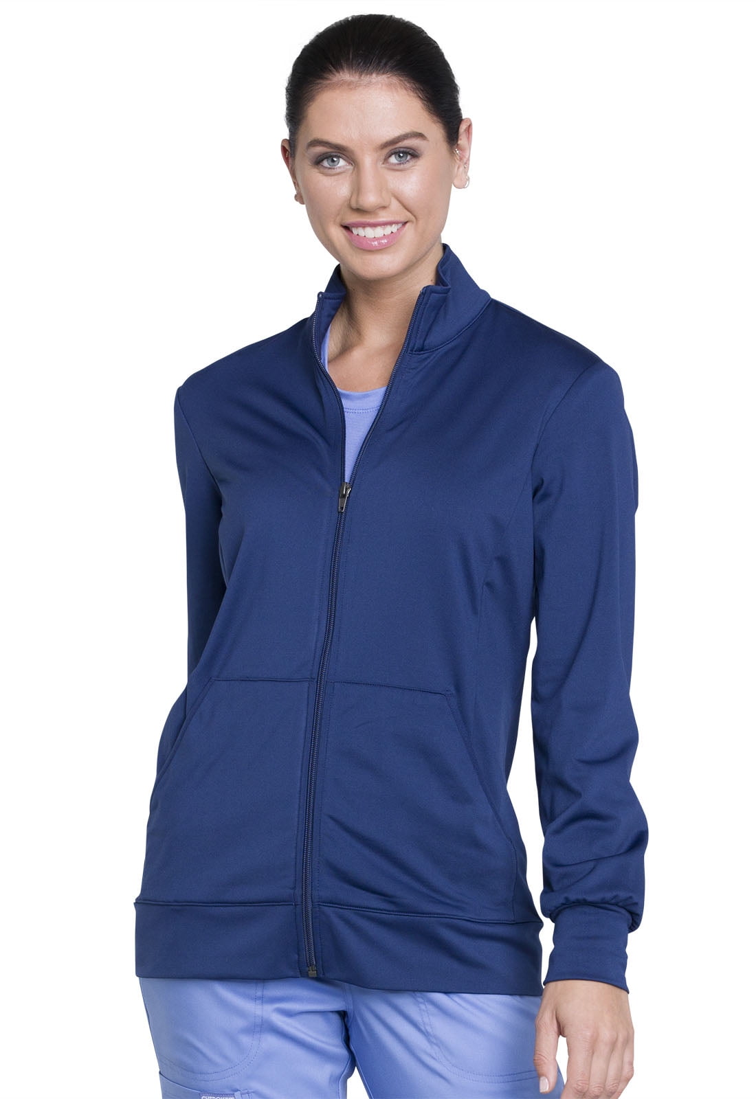 Workwear Revolution Men & Women Warm Up Medical Scrubs Jacket Zip Front ...