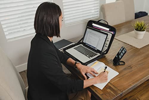 Worky 12-in-1 Office Everywhere Portable Briefcase Workstation, Black ...
