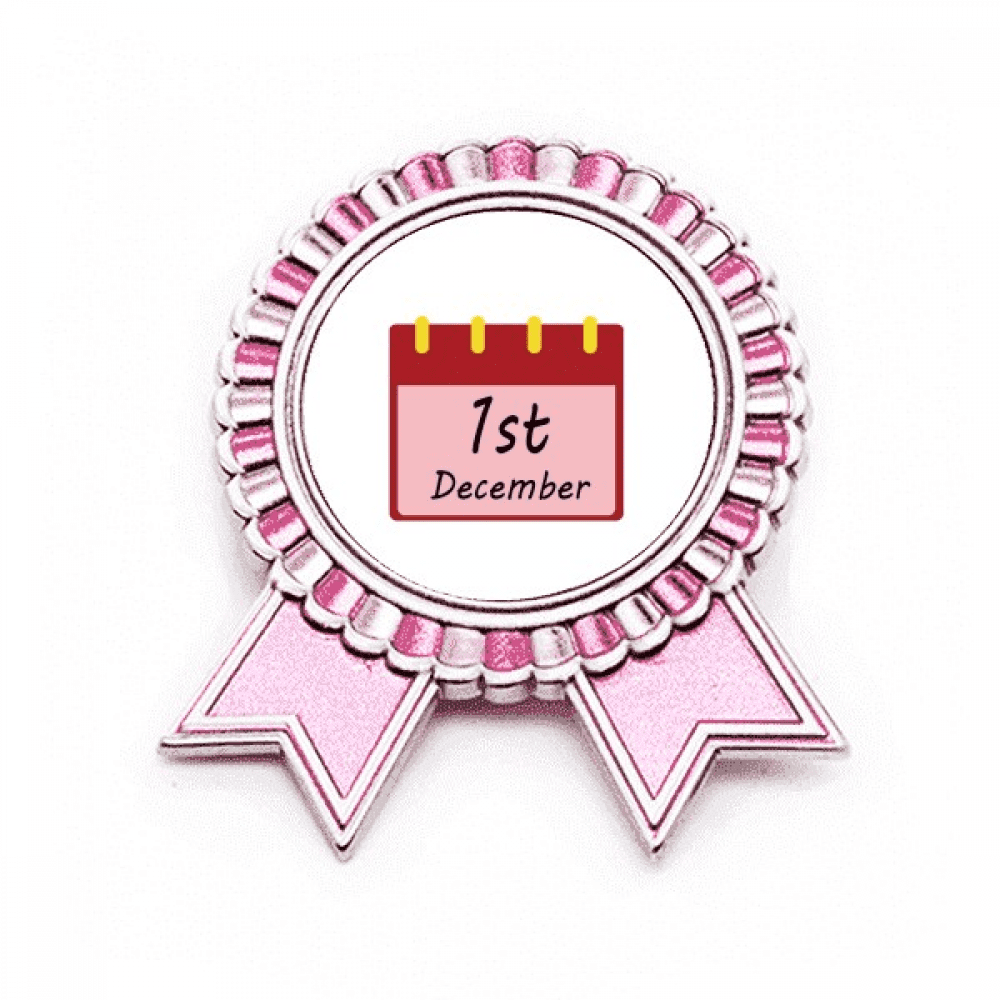 World AIDS Day Prevention Care Disease Badge Brooch Pin Pink Winner ...