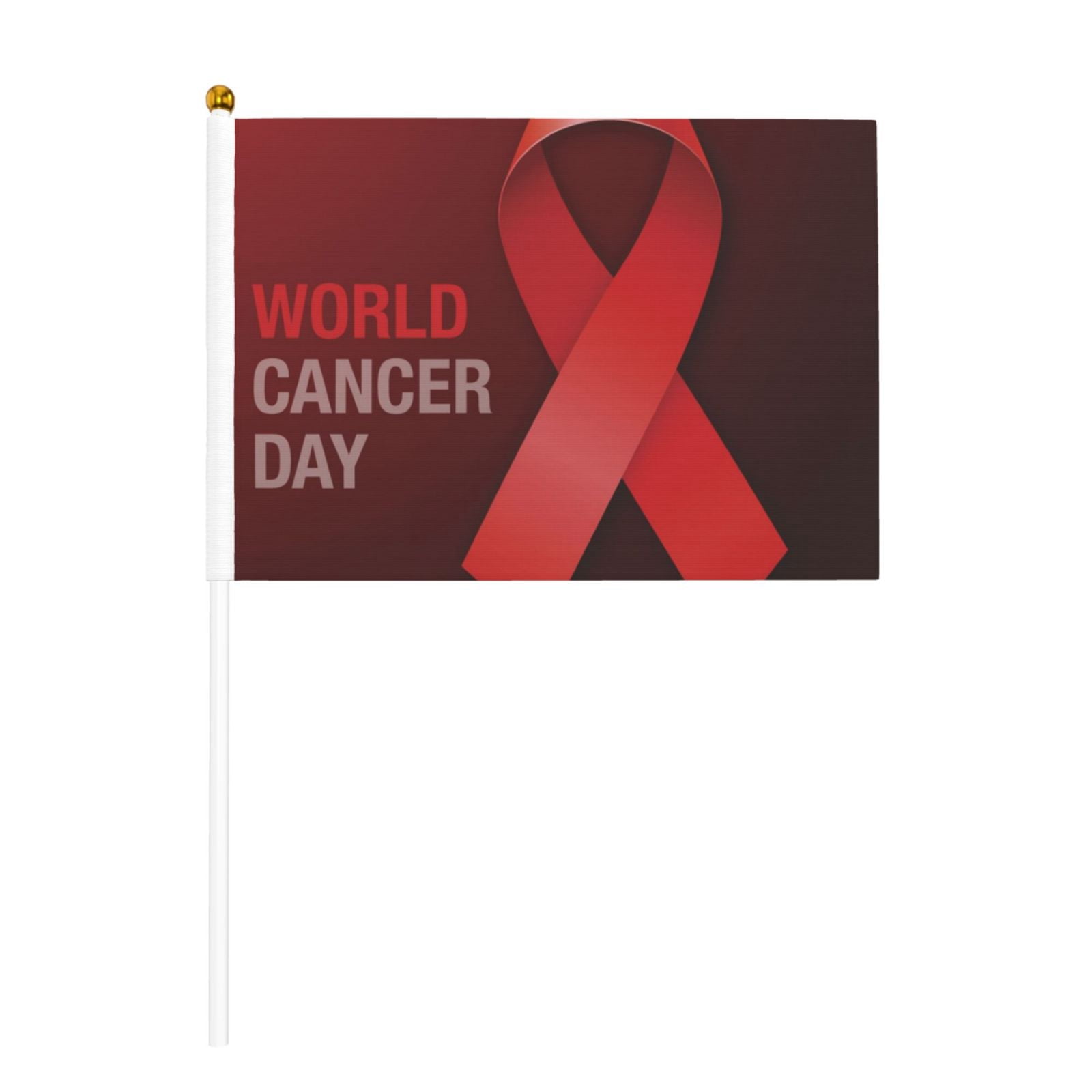 World Aids Day Awareness Red Ribbon Flag Small Mini Hand Held Flags ...