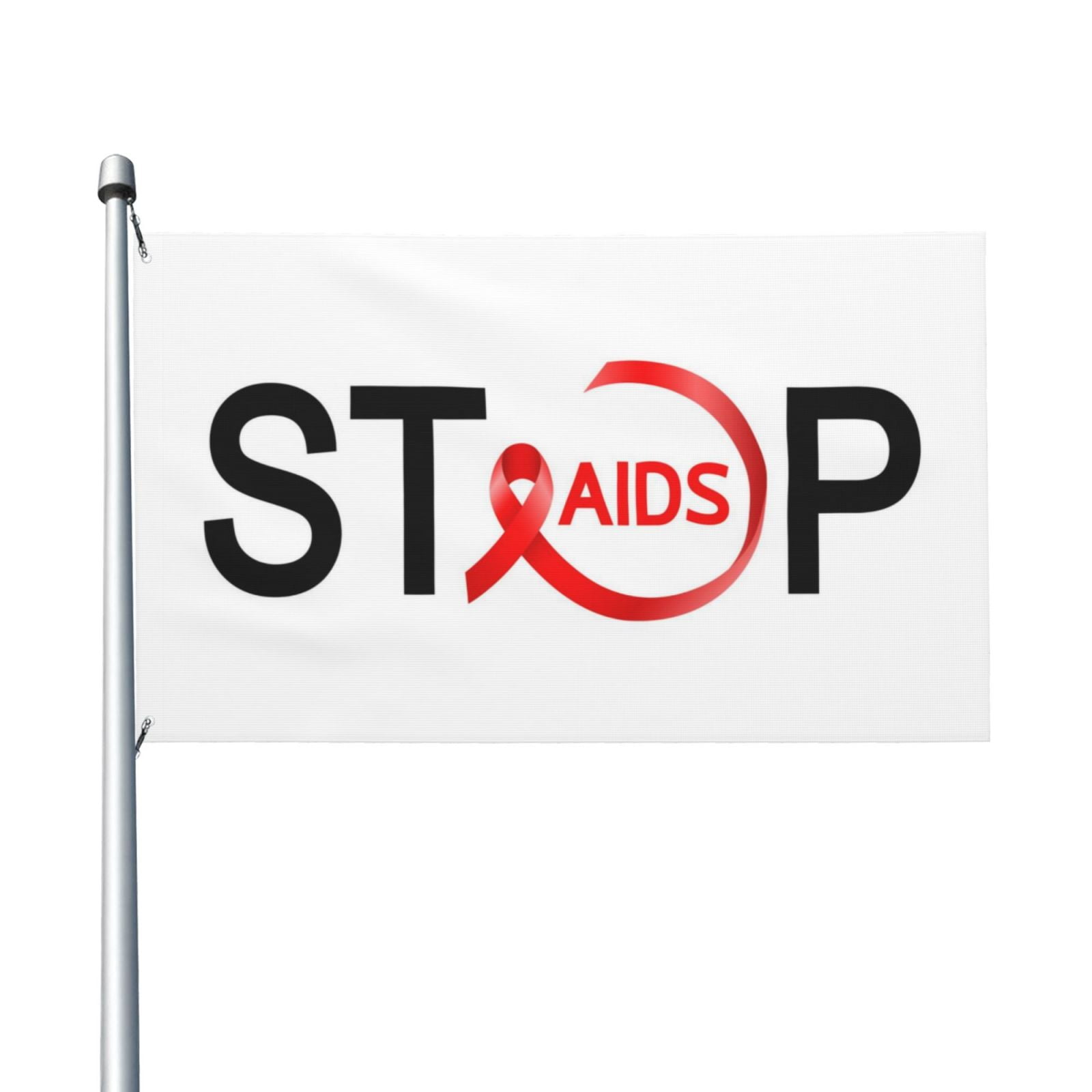 World Aids Day Awareness Red Ribbon Garden Flags 3x5 Ft Decoration ...