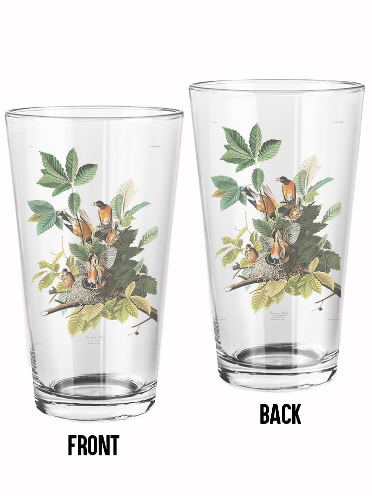 World Art Group American Robin Ii Pint Glass -John James Audubon ...