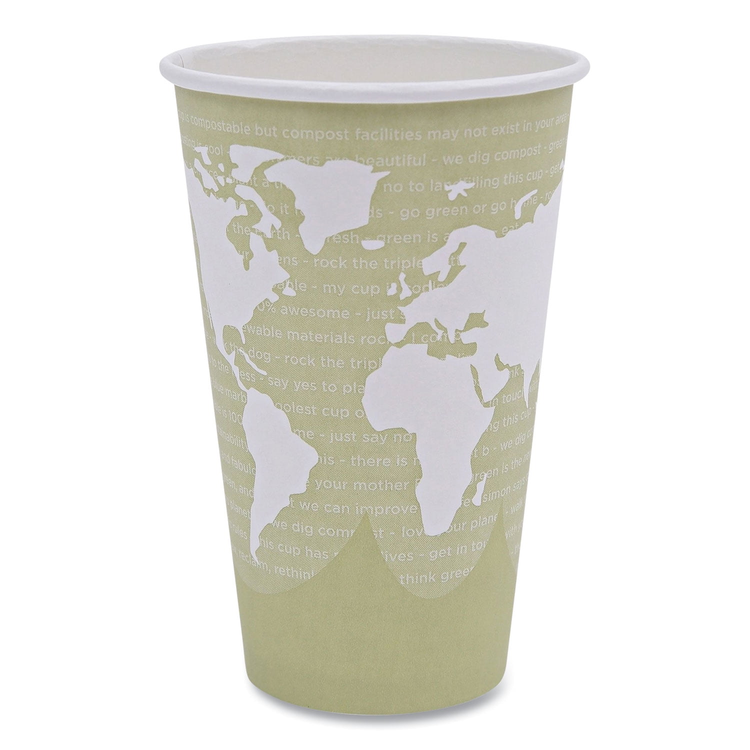 World Art Renewable And Compostable Hot Cups, 16 Oz, 50/pack, 20 Packs ...
