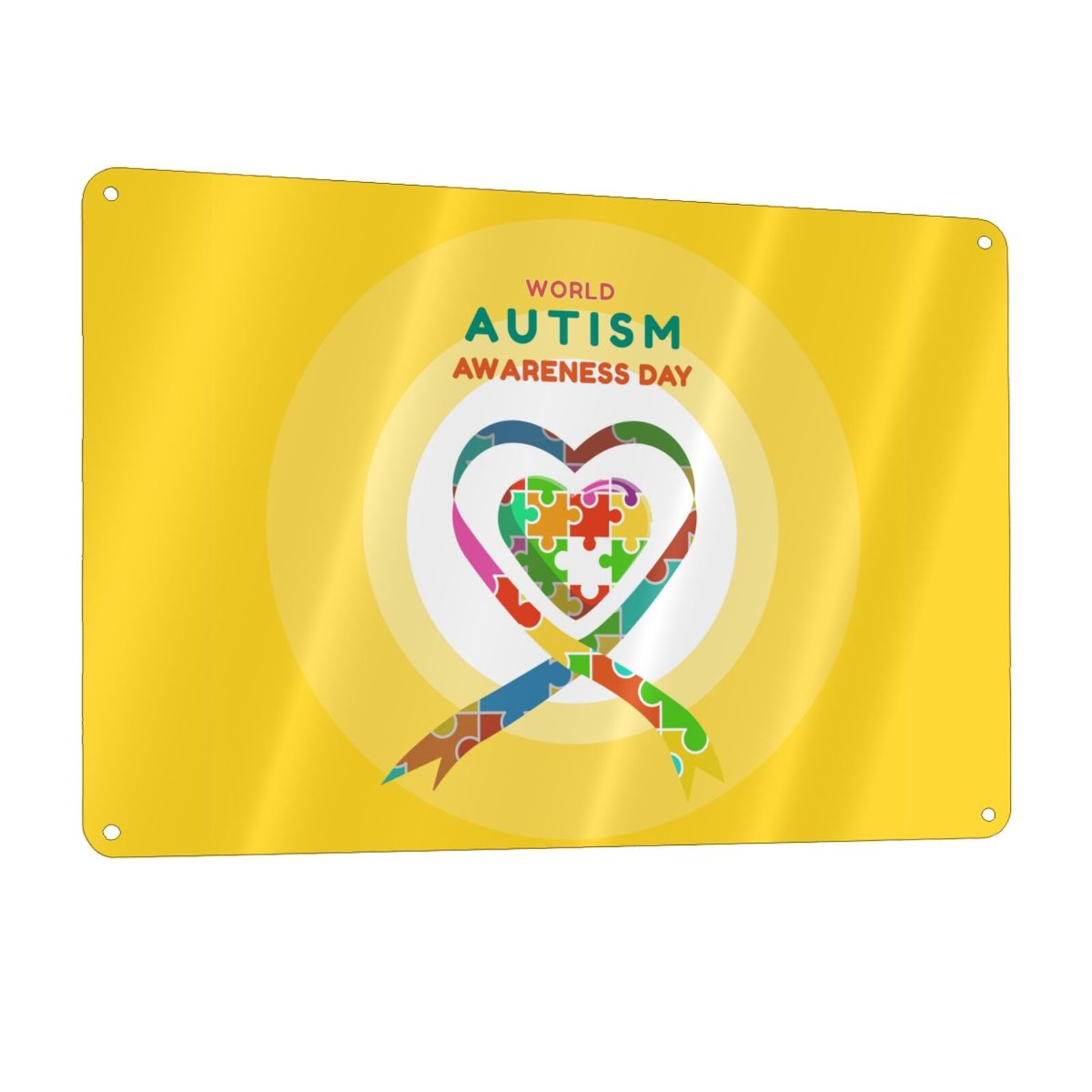 World Autism Awareness Day 2024 Sign 12x8in Indoor Outdoor Metal ...