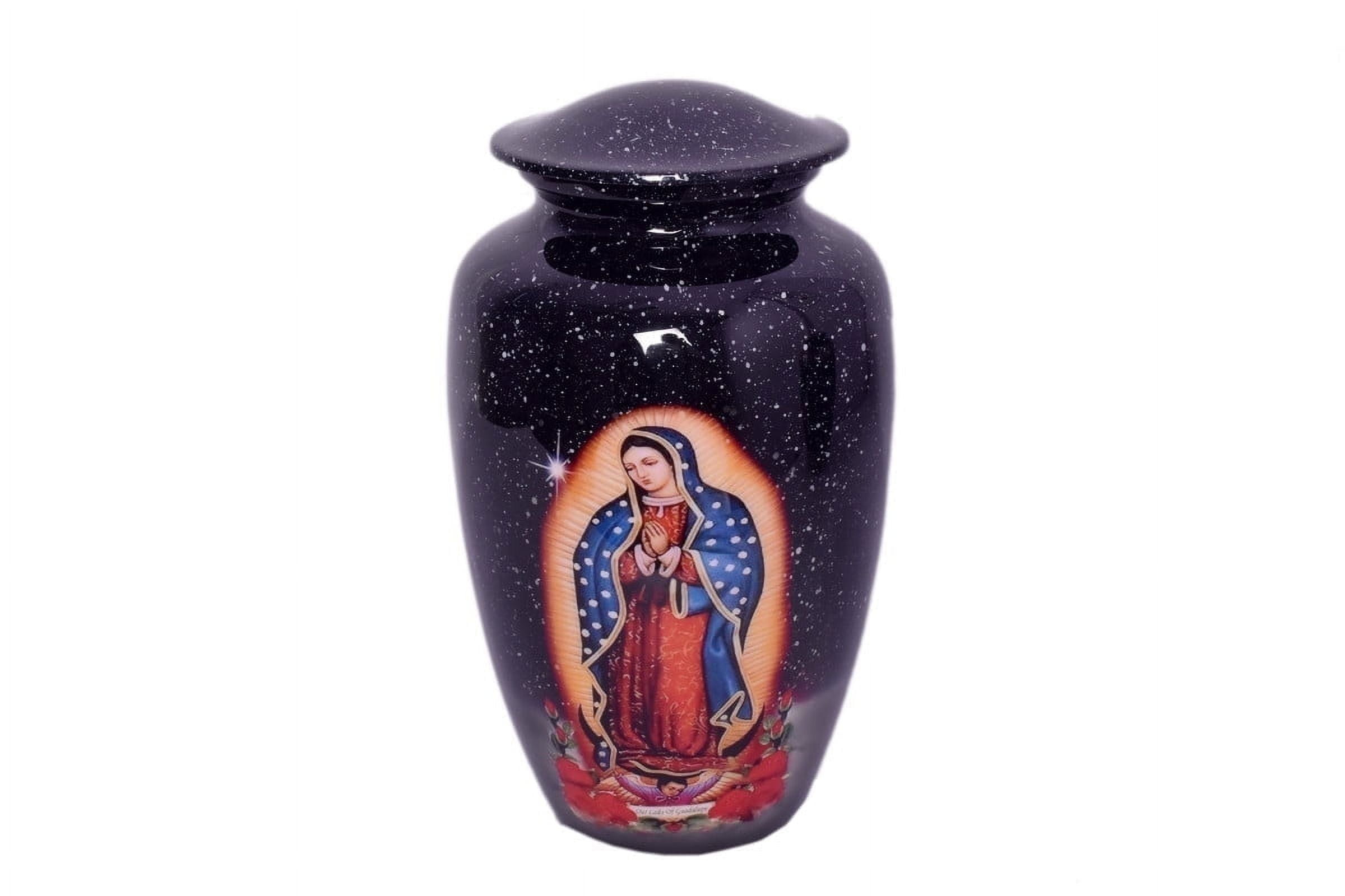 World Bazaar Our Lady of Guadalupe Urn, Religious Cremation Urn ...