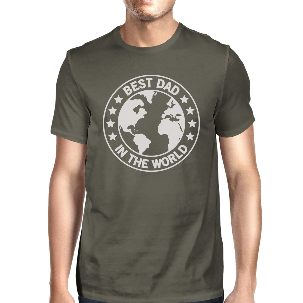 World Best Dad Mens Dark Grey Cotton Tee Shirts Funny Graphic Tee ...