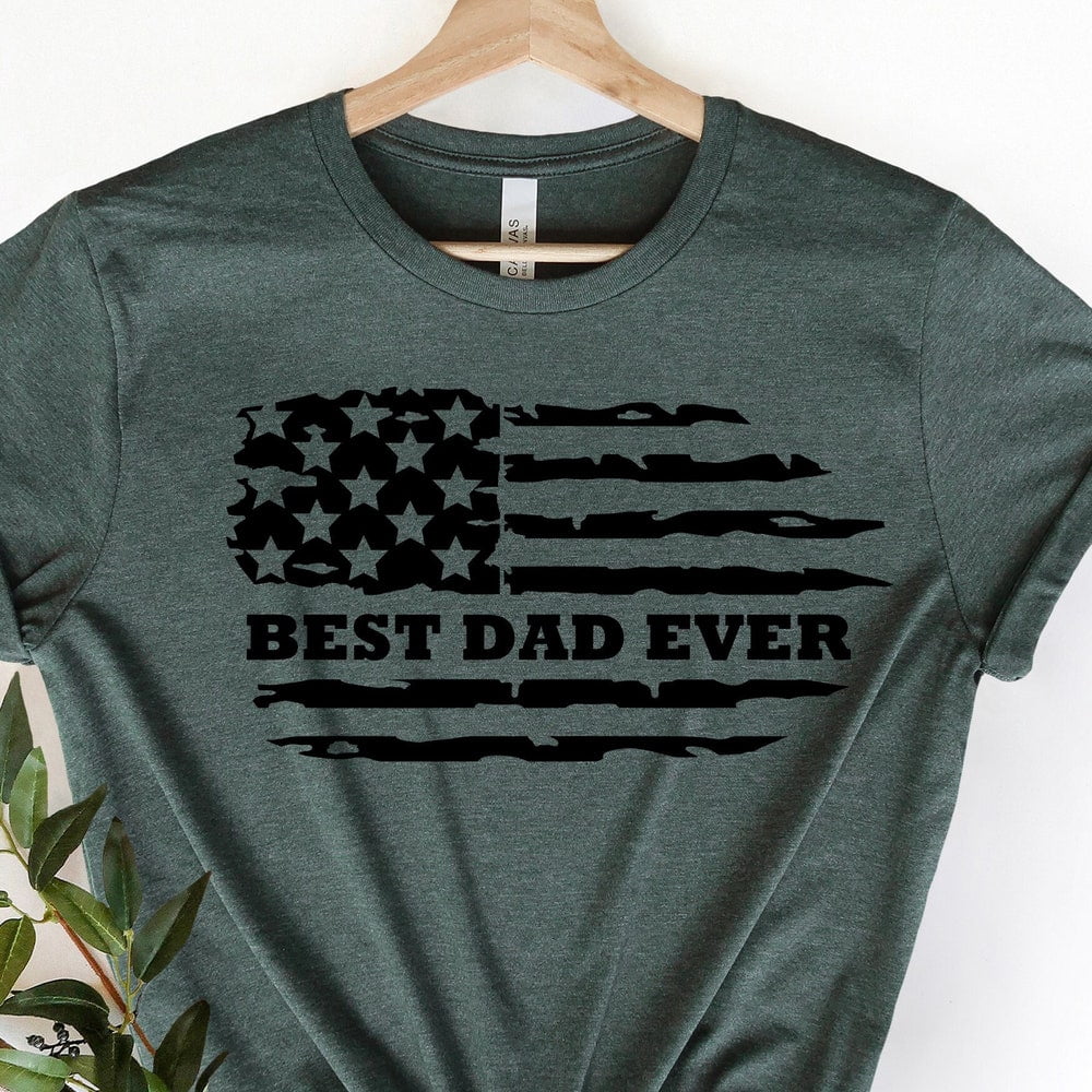 World Best Dad flag Shirt, American Flag dad T shirt, Usa dad shirt ...