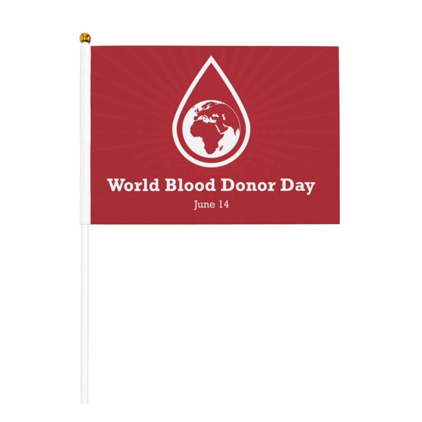 World Blood Donor Day Flag Small Mini Hand Held Flags Small Miniature ...