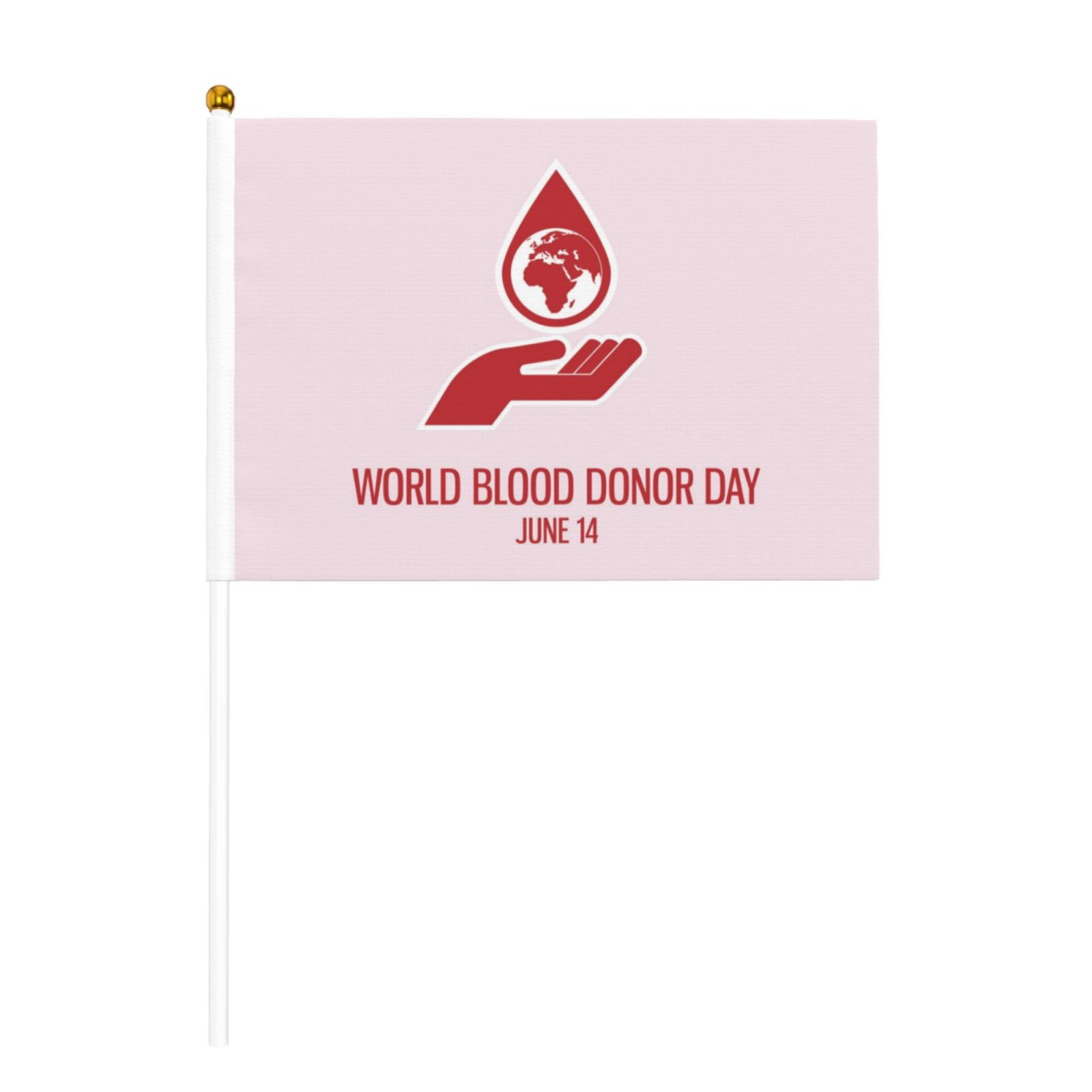 World Blood Donor Day Flag Small Mini Hand Held Flags Small Miniature ...