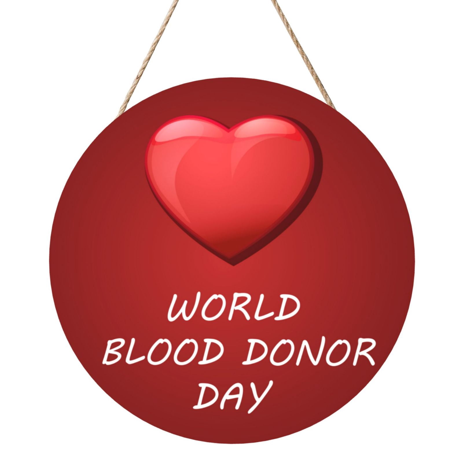 World Blood Donor Day Wooden Hanging Sign Ornament Welcome Sign For ...