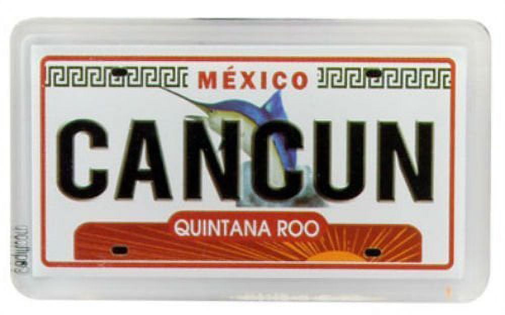 World By Shotglass Cancun Mexico License Plate Fridge Small Acrylic ...