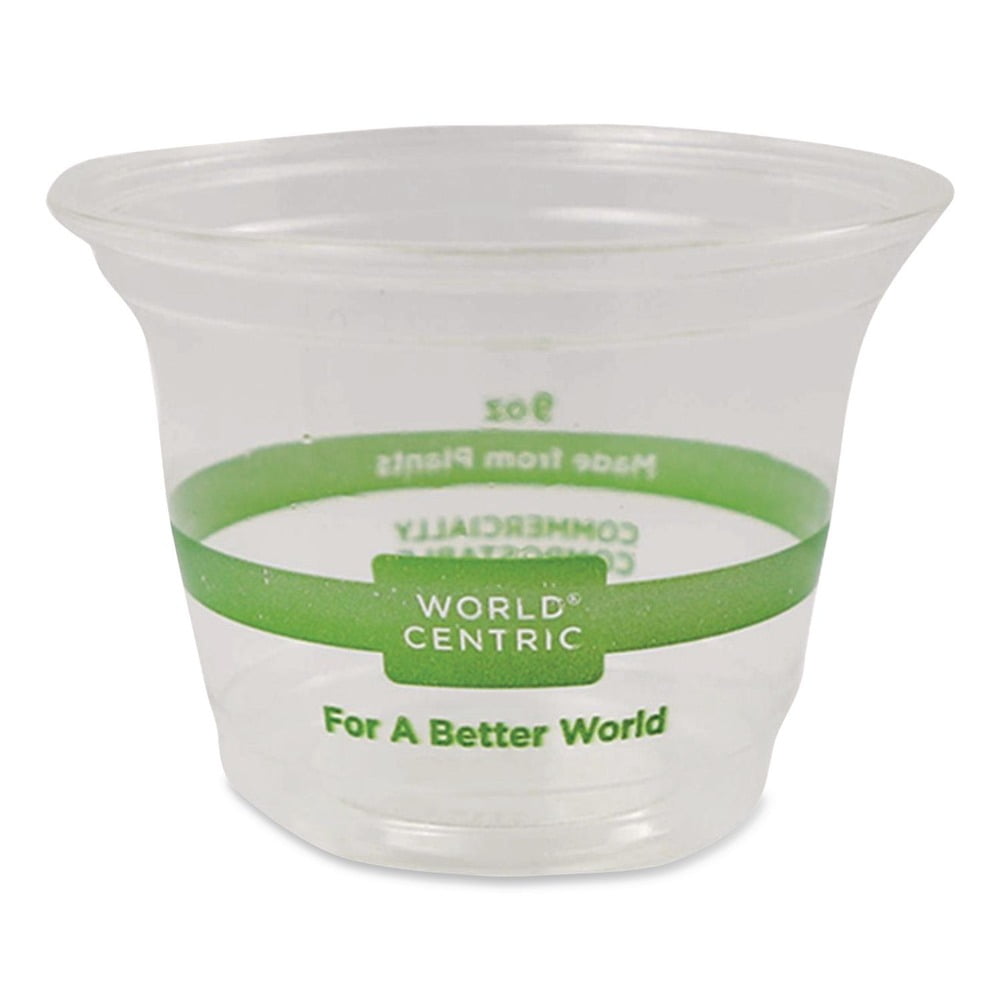 World Centric® PLA Clear Cold Cups, 9 oz, Plastic, Clear, 1,000/Carton ...