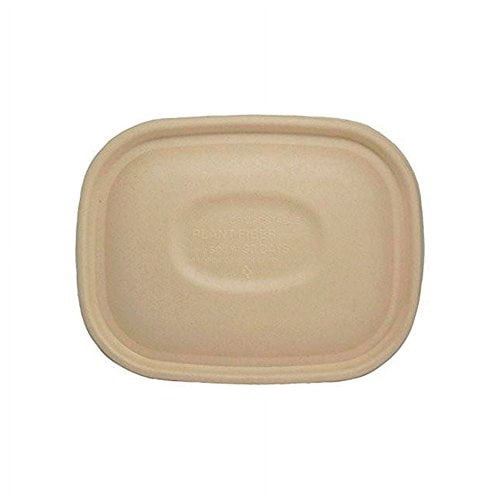 World Centric (CTL-SC-U3) Plant Fiber Lid for 20-48 Ounce Boxes, Beige ...
