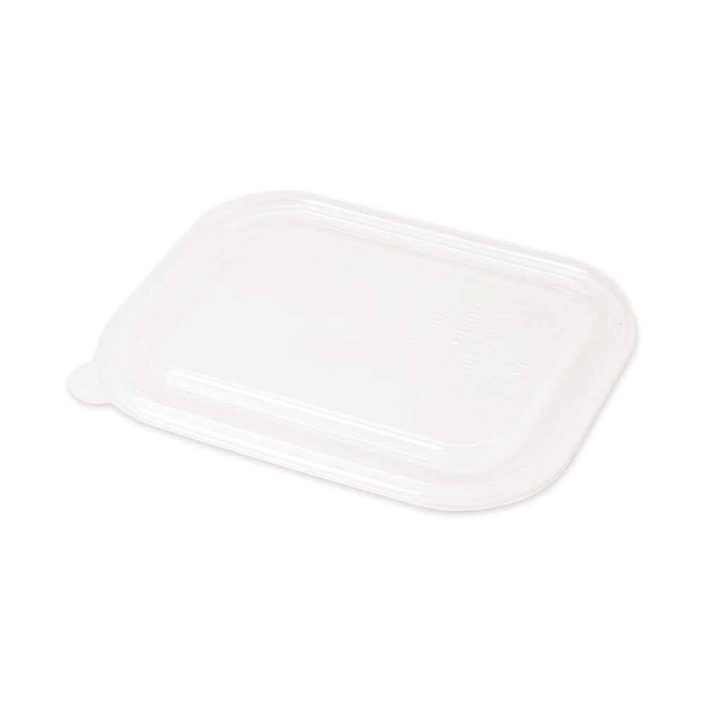 World Centric Fiber Container Lids 8.8 x 6.9 x 0.8 Clear 400/Carton ...