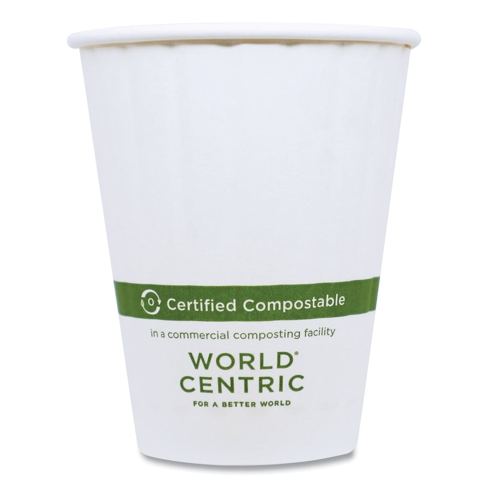 World Centric CU-PA-12D 12 oz. Double Wall Paper Hot Cups - White (1000 ...