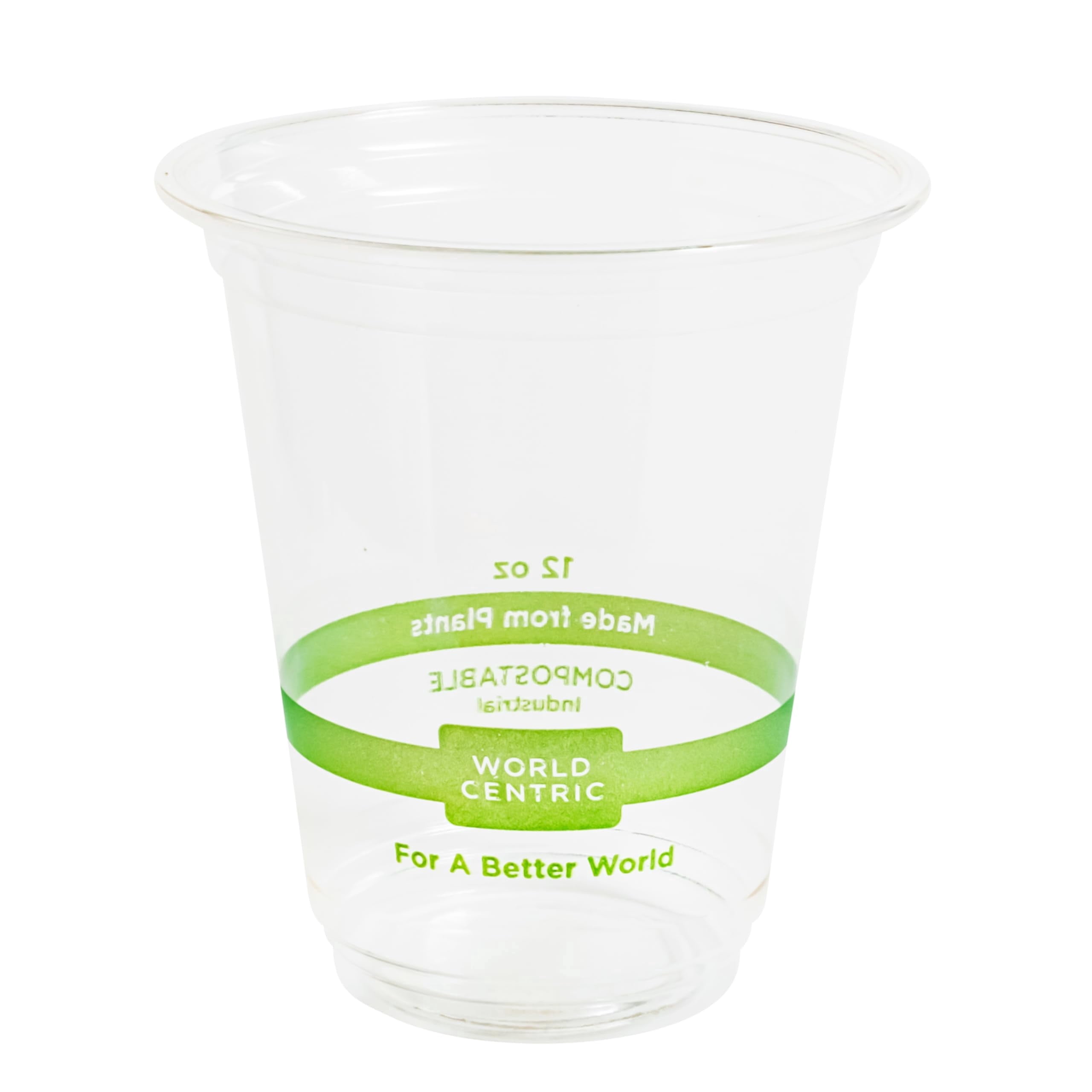 World Centric Compostable Cups 12 oz - Clear Cold Cups Made from Plants ...