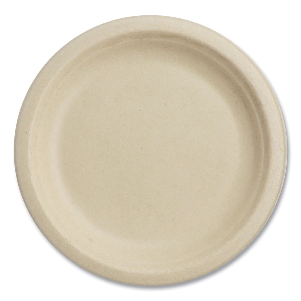 World Centric PL-SC-U7-LFS 7 in. Diameter Paper Fiber Plates - Natural ...