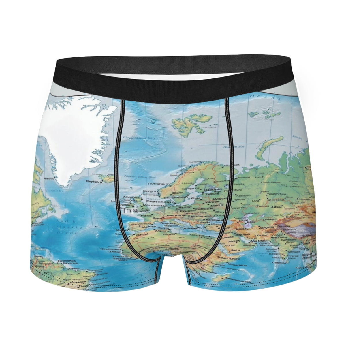 World Chart WORLD MAP Print Boxer Shorts For Man 3D Print Male ...