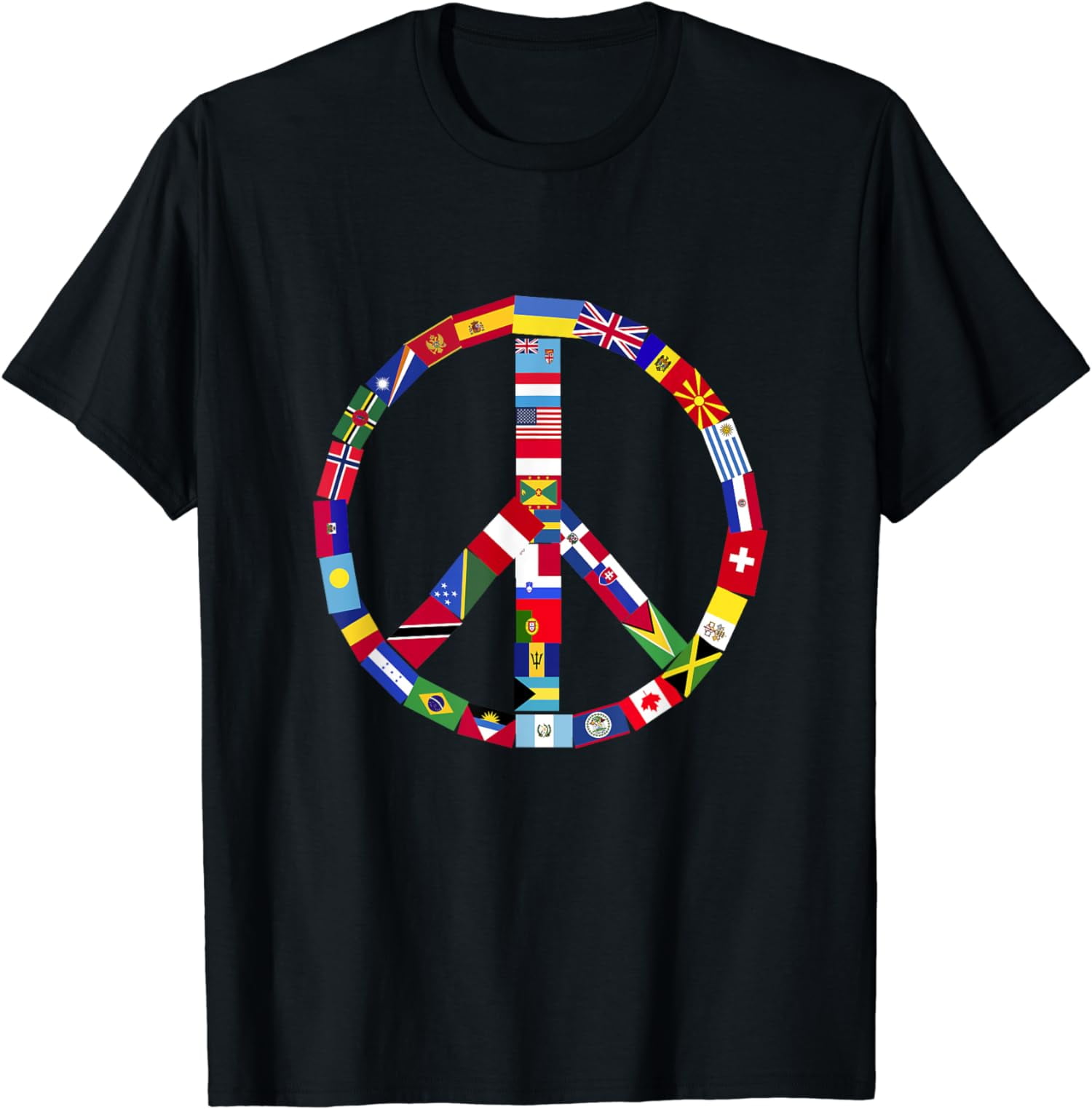 World Country Flags Unity Peace T-Shirt - Walmart.com