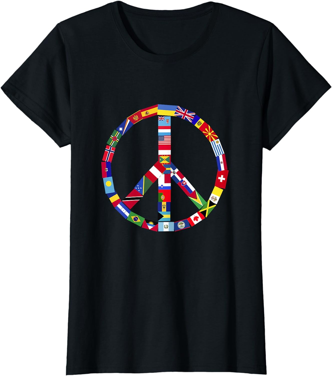 World Country Flags Unity Peace T-Shirt - Walmart.com