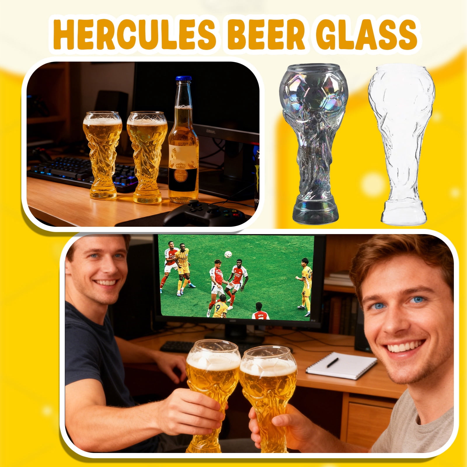 World Cup 2026 Merchandise Beer Glasses Set, Trophy-Shaped Beer Mug ...
