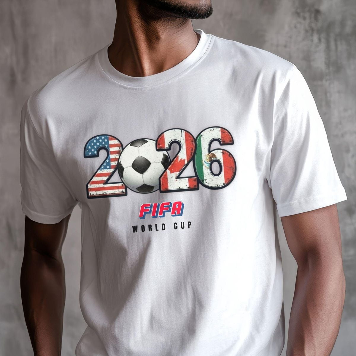 World Cup 2026 Soccer T-Shirt with USA Canada Mexico Flag Numbers ...