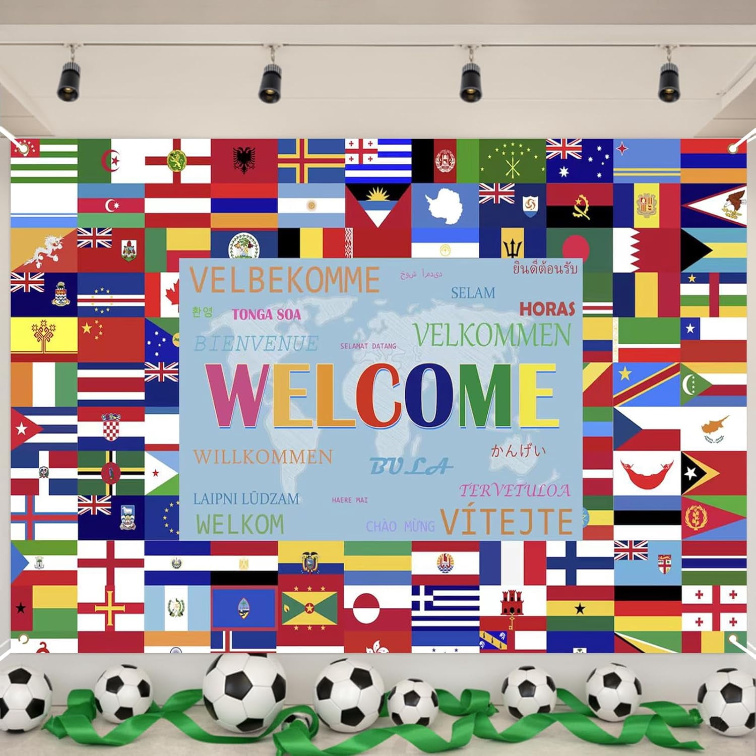 World Cup Backdrop 2026 International Country Flag Welcome Banner ...