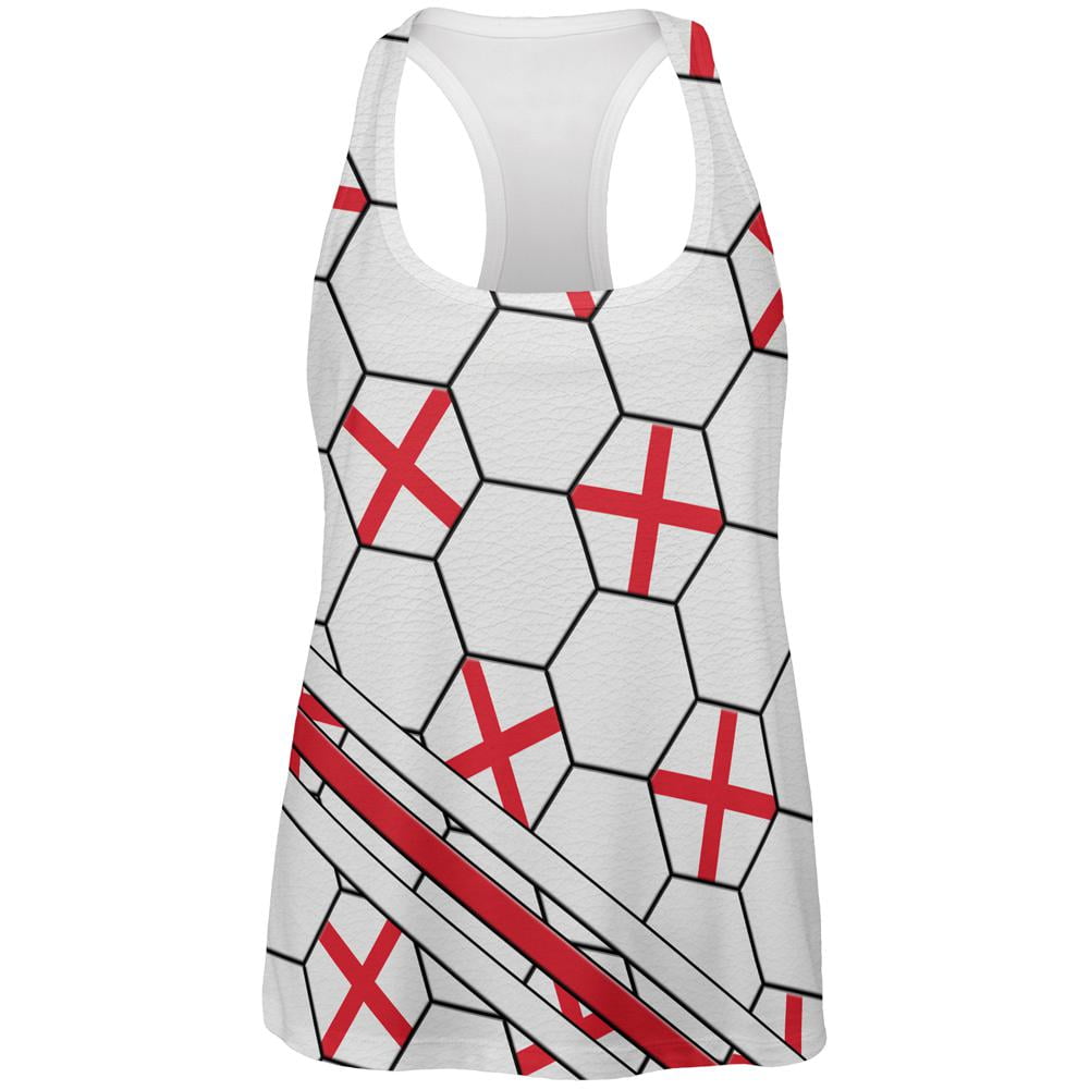 World Cup England Soccer Ball All Over Womens Work Out Tank Top Multi X ...