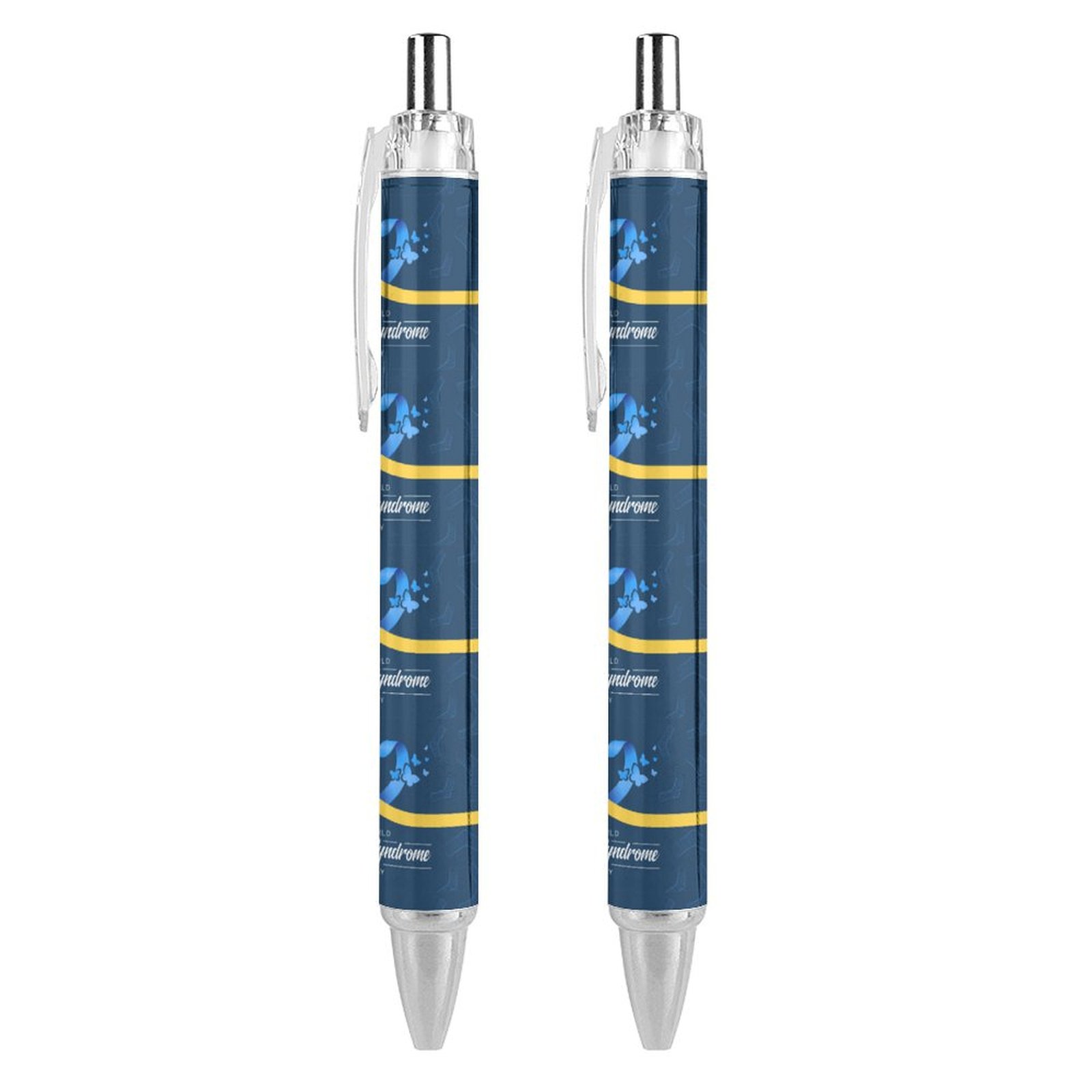 World Down Syndrome Awareness Day Ballpoint Pen Retractable Pens Black ...