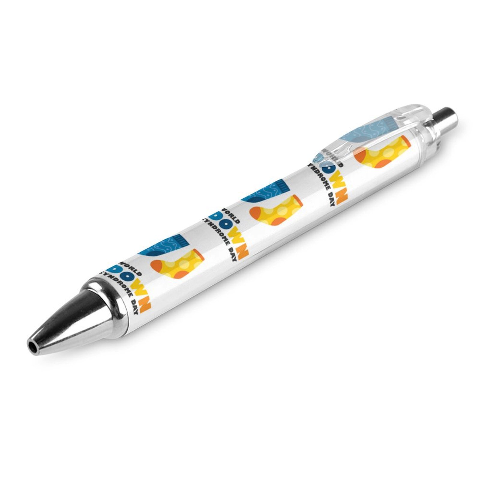 World Down Syndrome Awareness Day Ballpoint Pen Retractable Pens Black ...