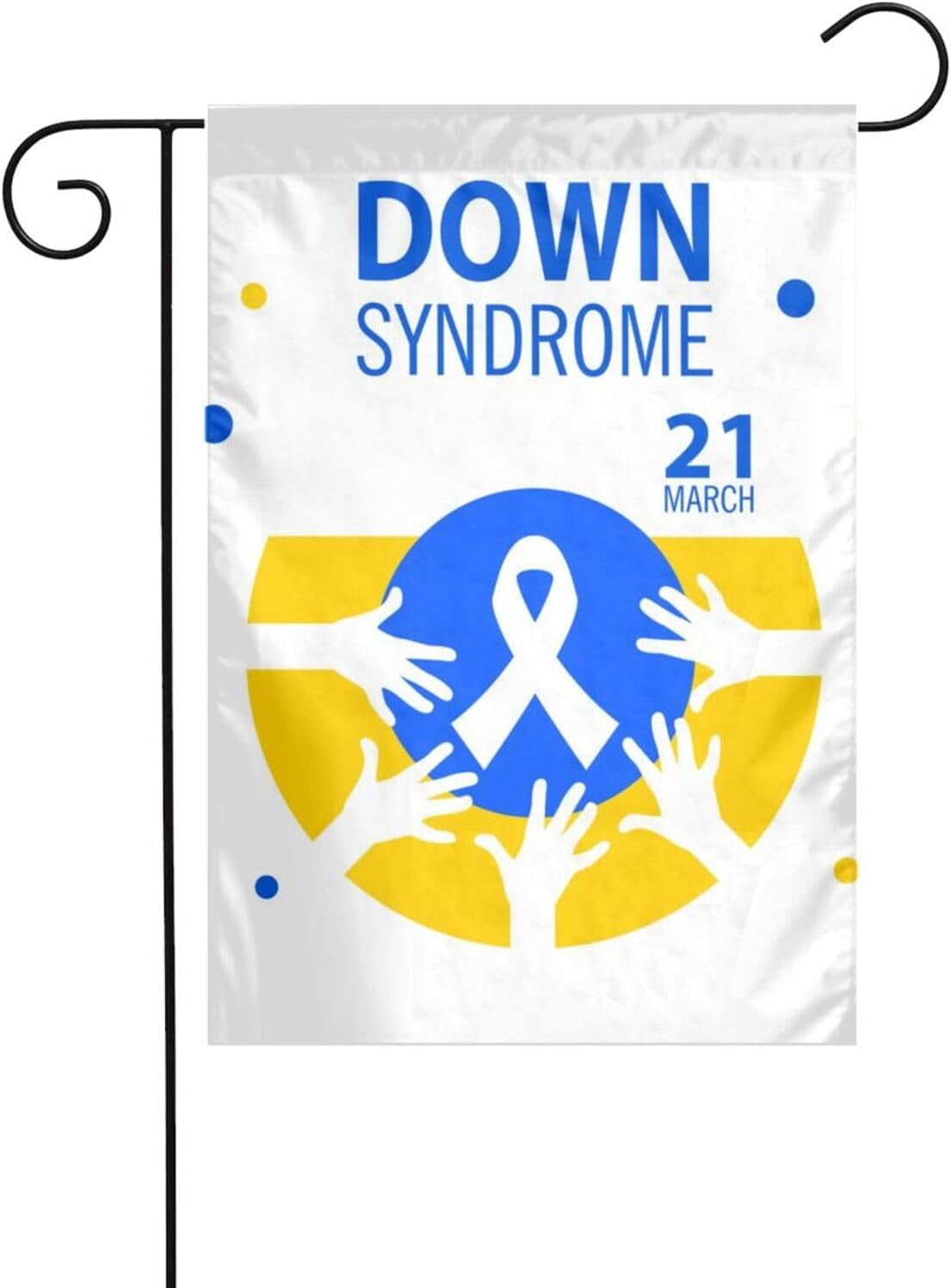 World Down Syndrome Awareness Day Flag 12"X18" Double Sided Garden ...